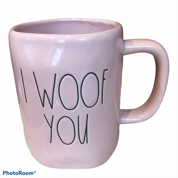 Rae Dunn | Other | Rae Dunn Pink I Woof You Mug | Poshmark